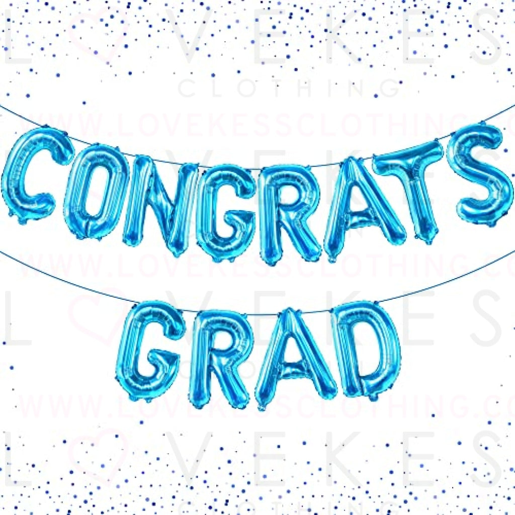 LoveKess Clothing - KatchOn Congrats Grad Balloons Blue - 16